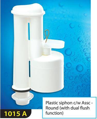 PLASTIC CISTERN SIPHON ROUND TECHPLAS