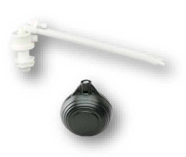 1007PP with 1009A 15MM FLOAT VALVE LONG - 15MM POLY FLAT BALL